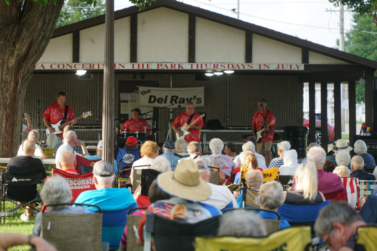 (PHOTOS) The Del Rays play at West End Park – Waupun Pioneer News